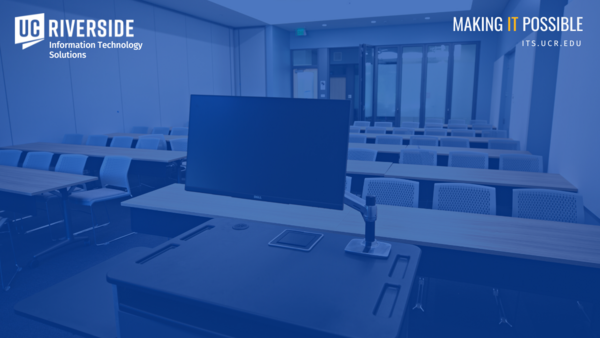 A computer monitor displayed in front of a classroom | Information ...